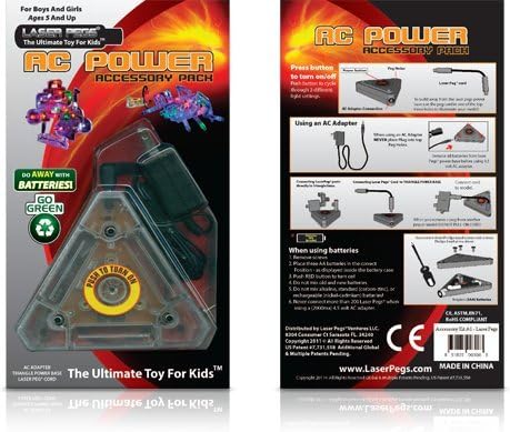 Amazon.com: Light Up Building Construction Set - Laser Pegs - AC Power ...