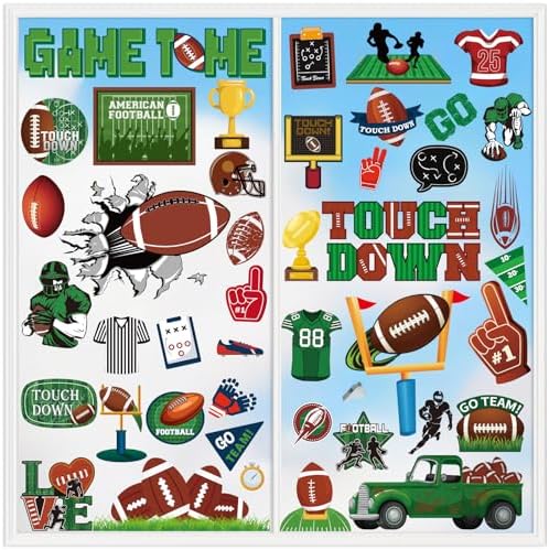 Amazon.com: XZENTIRA 86 PCS Football Window Clings American Football ...