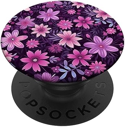 Amazon.com: Purple Flowers Design Teal Blue Floral Cute Garden ...