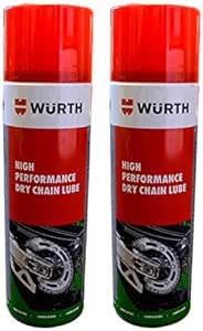 Wurth High Performance Dry Chain Lube- 2 x 500ml Double Pack : Amazon ...