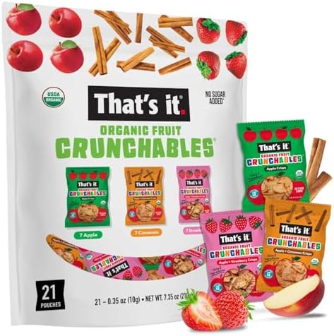 Amazon.com: That’s it. Organic Fruit Crunchables Variety (21-Pack ...