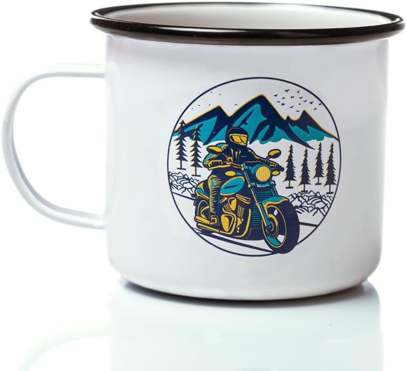 Buy SMIZE Steel Enamel Mug Set - Good Morning Printed Combo | Outdoor ...