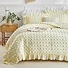 Amazon.com: Flysheep Tufted Dots Ruffle Comforter Set King Size, 3 ...