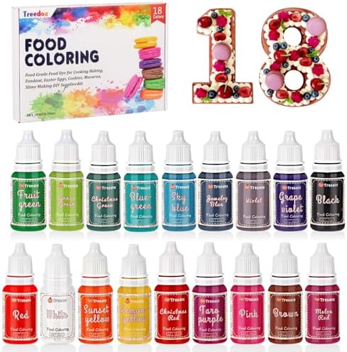Amazon.com : Food Coloring Liquid Set,12 Colors x 10ml Cake Food ...