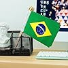 Amazon.com : TSMD Brazil Stick Flag Brazilian Small Mini Hand Held ...
