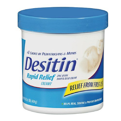Amazon.com: Desitin Diaper Rash Cream, Rapid Relief, Creamy 16 oz (454 ...