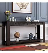 Amazon.com: Merax Console Table Sofa Table with Two Storage Drawers and ...