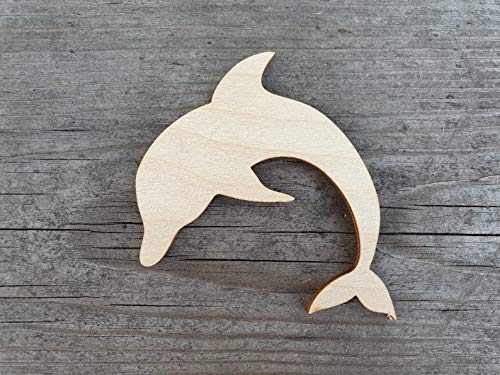Amazon.com: Unfinished wood shapes - DOLPHIN shape, Dolphin cutouts ...