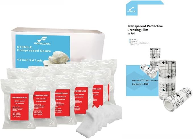 Amazon.com: Trauma Pro Bundle: 10-Pack Hemostatic Combat Gauze + 10M ...