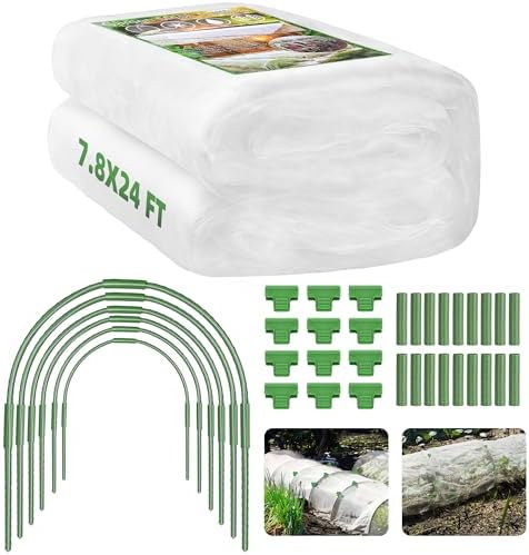 Amazon.com : Cludoo Garden Mesh Netting Kit,8x24 ft Plant Covers Garden ...