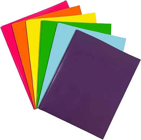 Amazon.com : JAM PAPER Laminated Two Pocket Glossy Folders with Metal ...
