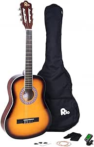 Rio 3/4 Size Sunburst Classical Guitar Pack For Junior Beginners - Suit ...