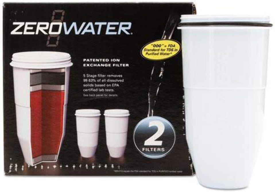 ZeroWater Replacement Water Filter Cartridges | 5 Stage Filtration ...