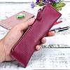 Amazon.com: BTSKY Genuine Leather Pencil Case - Zippered Pen Case ...