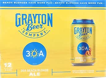 Amazon.com: GRAYTON BEER CO 30A Beach Blonde 12pk latas, 12 FZ : Comida ...