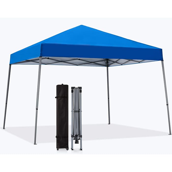 Buy MASTERCANOPY Portable Pop Up Canopy Tent with Large Base(10x10,Blue ...