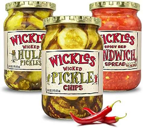 Amazon.com : Wickles Pickles Wicked Pickle Chips (6 Pack) - Sweet ...