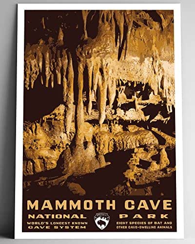 Amazon.com: Mammoth Cave National Park Vintage-Style Travel Poster ...
