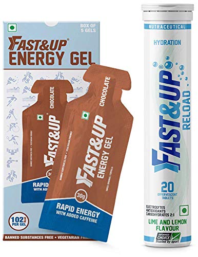 Buy Fast&Up Energy Gel, 30g Carbs, Maltodextrin, Caffeine, Essential ...