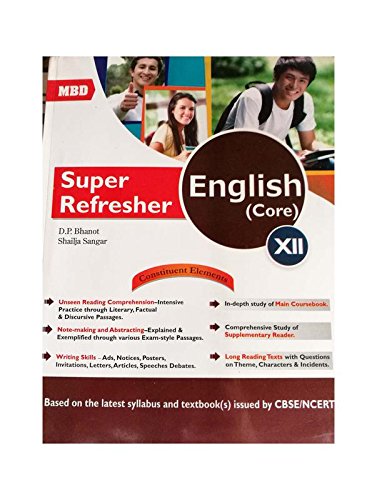 Amazon.in: Buy Super Refresher English Core (MBD) Class12th Book Online ...