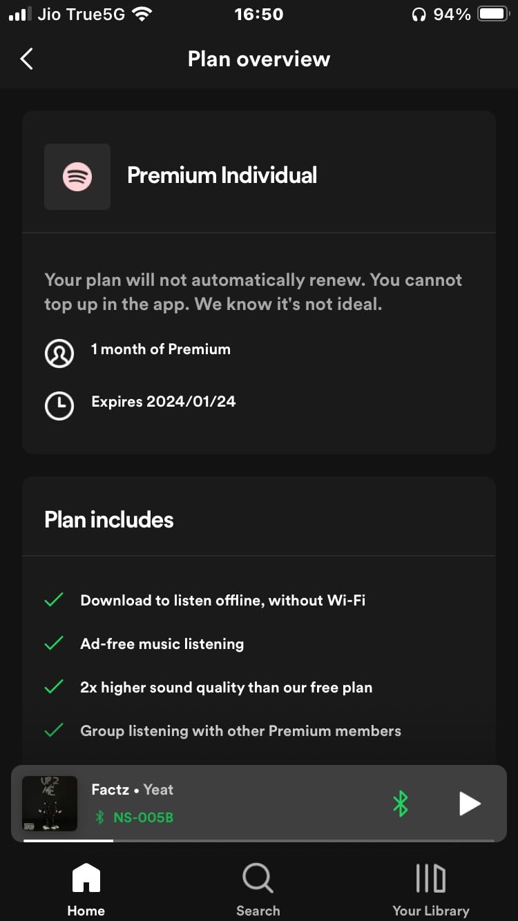 Spotify Premium 12 Month Subscription Gift Card - India redemption only ...