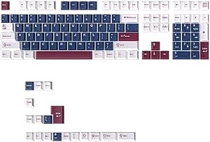 Amazon.com: Mechkeeb 126 Keys Blue Mecha Theme Keycaps Top Print Cherry ...