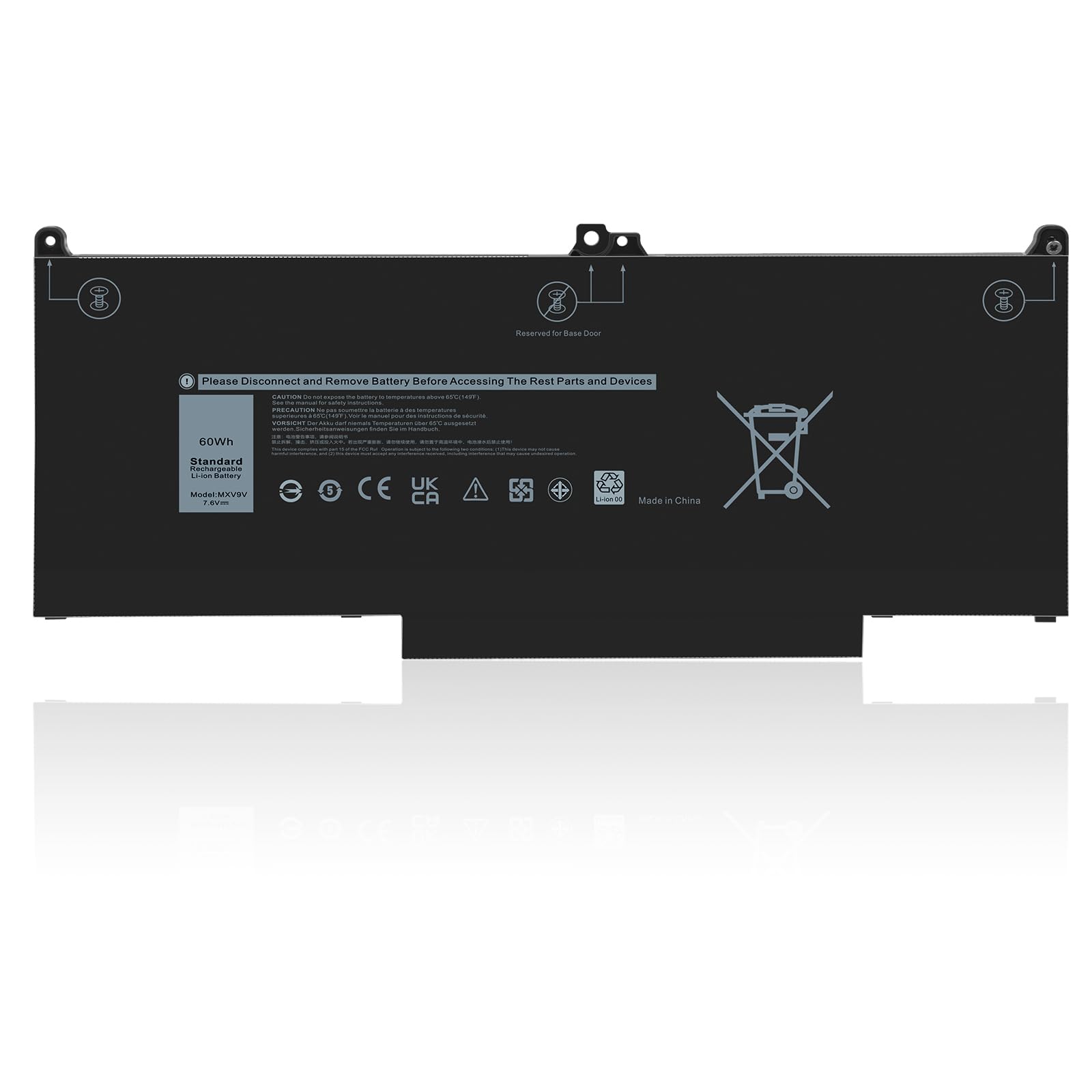 ASUNCELL 7.6V 60Wh MXV9V Laptop Battery for Dell Latitude 5300 E5300 ...