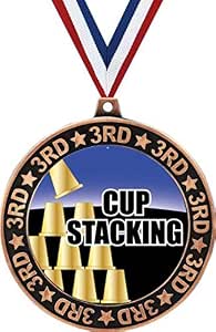 Amazon.com : Cup Stacking 3rd Place Perimeter Medal Bronze, 2.75" Cup ...