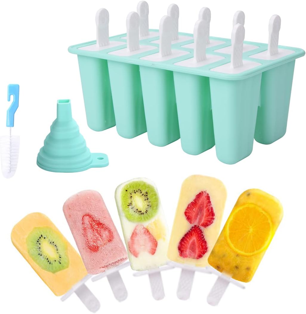 Amazon.com: Popsicle Mould，Popsicle Molds 6 Pieces Silicone Ice Pop ...