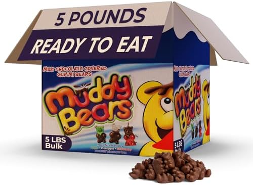 Amazon.com : Muddy Bears Chocolate-Covered Gummi Bears - Chocolate-Covered Gummy Candy for All ...