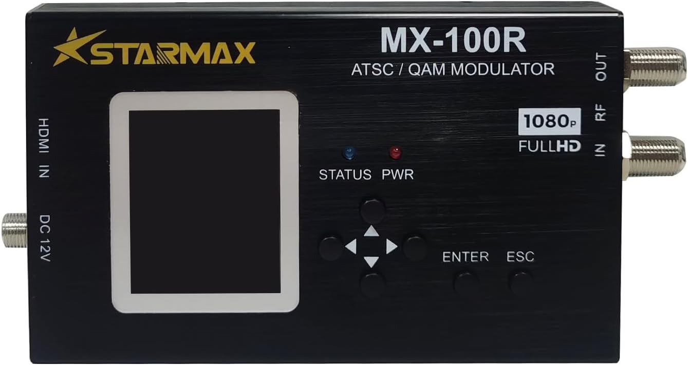 Amazon.com: StarMax MX-100R HDMI to ATSC/J.83B QAM Modulator (1080p HD ...