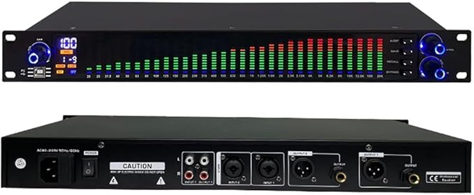Audio Stereo Graphic Equalizer, 31-Band Digital Equalizer EQ, LED ...