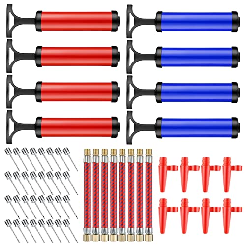 KINBOM Hand Pump for Inflatables, 8 sets Portable Ball Pumps for Sports ...