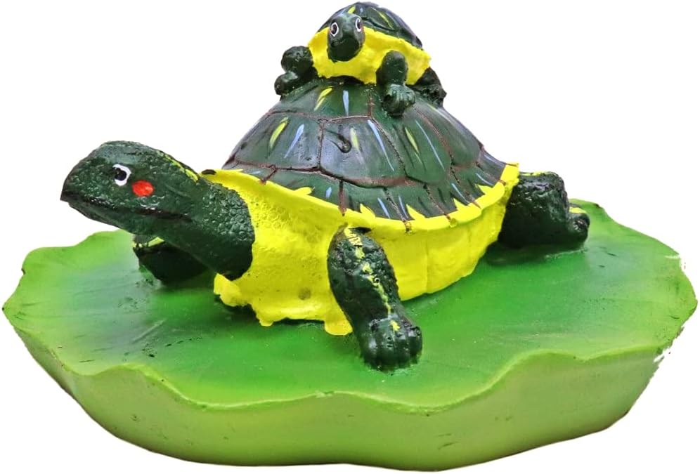 Amazon.com: Land & Sea Floating Double Turtle on Lily Pad - Patio Pond ...