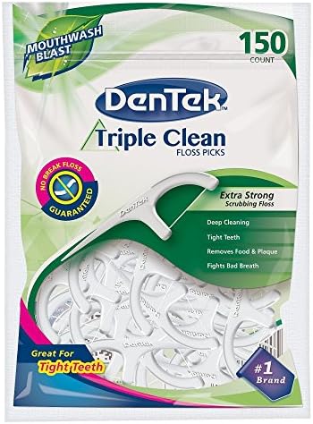 Amazon.com : DenTek Triple Clean Advanced Clean Floss Picks (90 Count ...