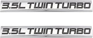 Amazon.com: 2PCS 3D 3.5L Twin Turbo Emblem Chrome Finish Metal Emblem ...