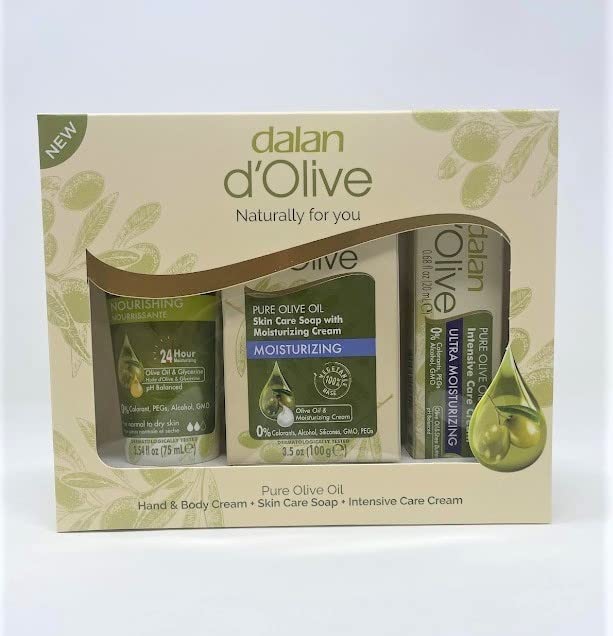 Amazon.com : Dalan d'Olive Gift 3-Piece Set : Beauty & Personal Care