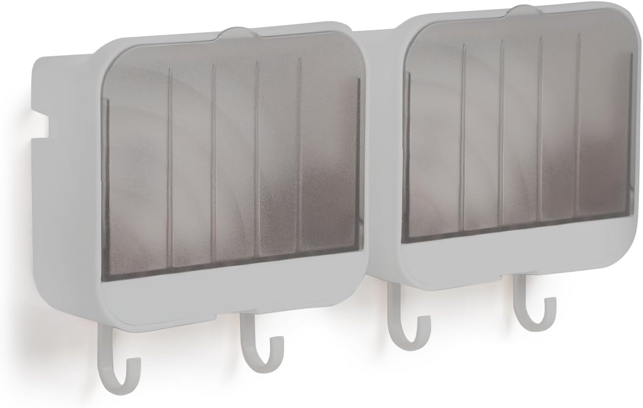 Amazon.com: RAMFIYN Gray Plastic Wall Mounted Soap Saver for Shower ...