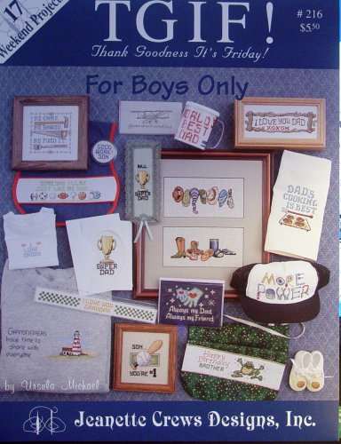 TGIF, for Boys Only: 17 Weekend Projects, Cross Stitch: Ursula Michael ...