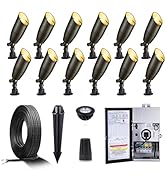 Gardenreet 12V Brass Spot Downlight, Outdoor Low Voltage LED Landscape ...