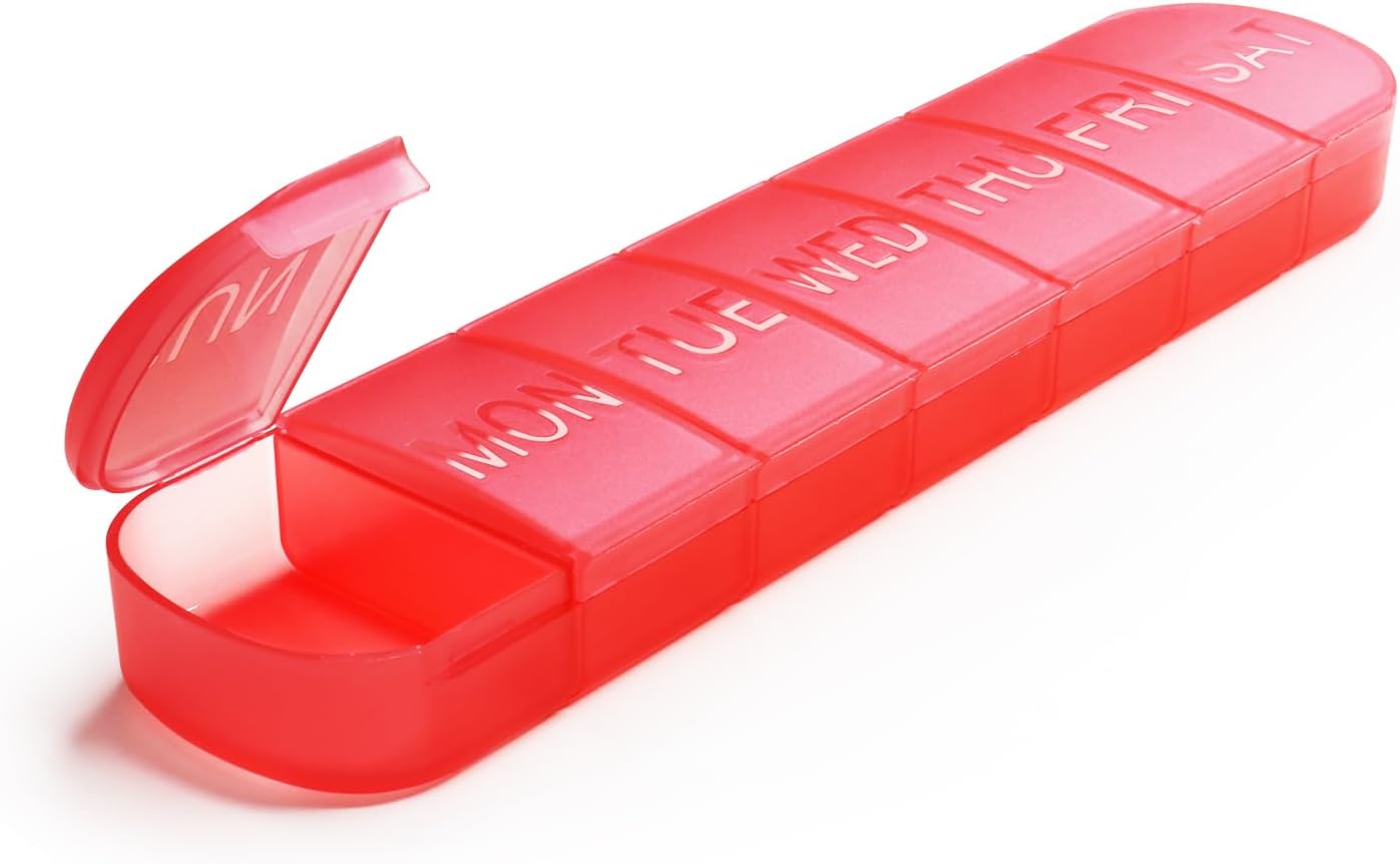 FHORAIN Weekly Pill Organiser 7 Day, Large Pill Box 1 Time a Day ...
