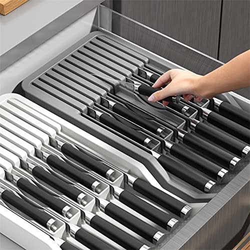Amazon.com - Toosbuc Kitchen Knife Drawer Organizer 2-Tier Tray Knife ...