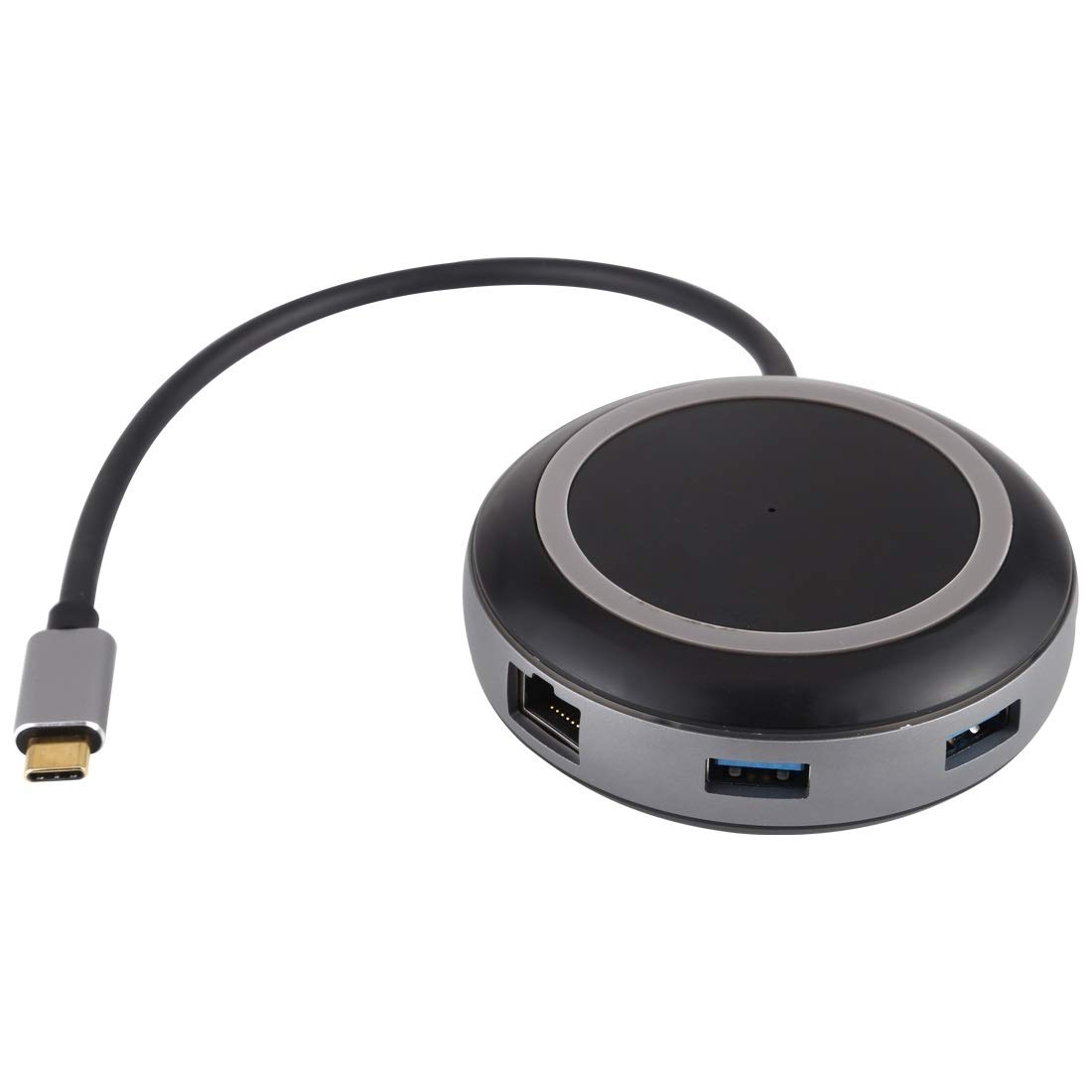 QGT USB HUB USB-C/Type-C to USB 3.0 x 3 + USB-C/Type-C + HDMI + RJ45 ...