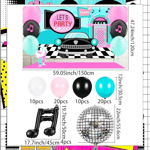 JeVenis Rock Roll Party Back to 50’s Sock Hop Photography Background ...
