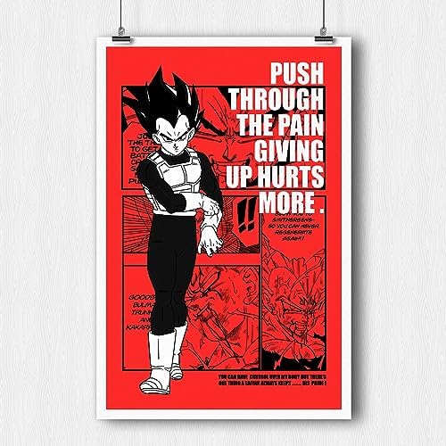 FRAMEO STORE Vegeta Quote Poster, Vegeta Motivational Quote poster ...