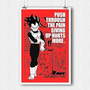 FRAMEO STORE Vegeta Quote Poster, Vegeta Motivational Quote poster ...