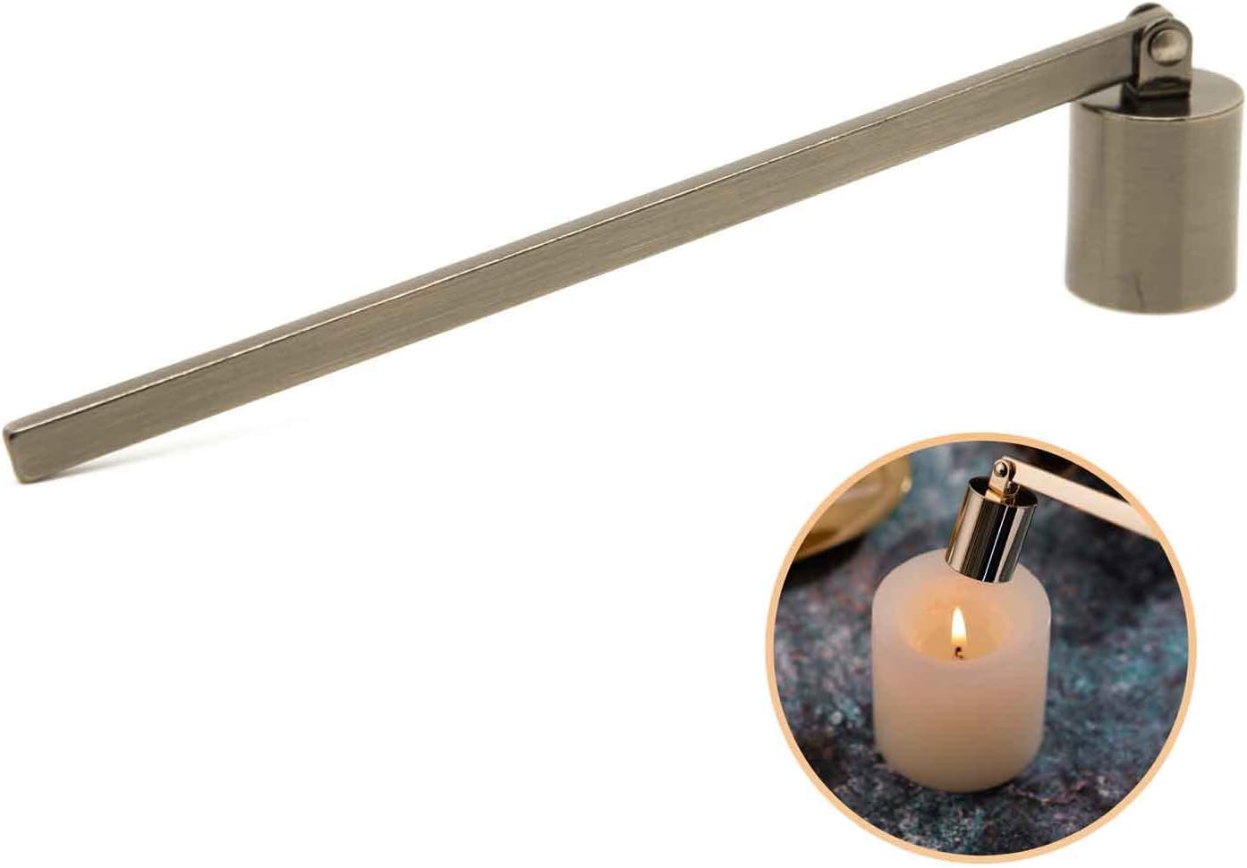 Amazon.com: AIM & GGKK Candle Snuffer Antique Brass Candle Extinguisher ...