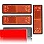 AGRISHOP 4x Red Trailer Rectangular Reflectors,97.7x32x9mm,Reflective ...