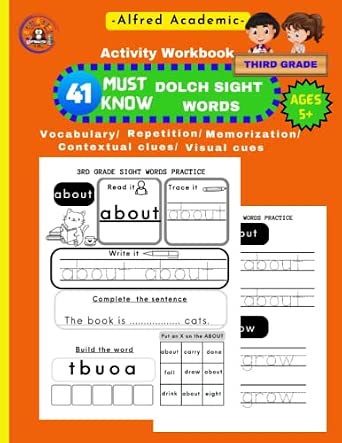 41 MUST KNOW DOLCH SIGHT WORDS THIRD GRADE: THIRD GRADE ACTIVITY WORK ...