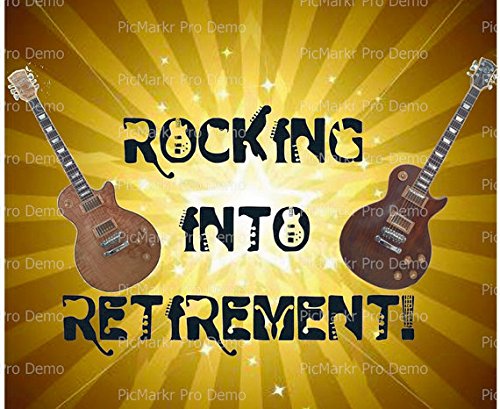 Amazon.com: 1/2 Sheet - Rocking Into Retirement - Edible Cake/Cupcake ...